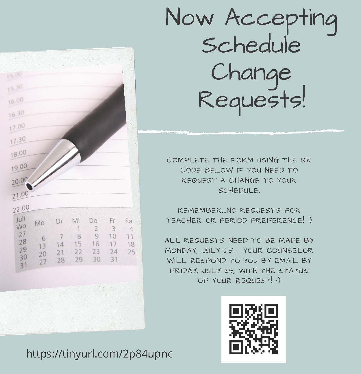Montgomery High School | Schedule Change Request Montgomery High School | Schedule Change Request